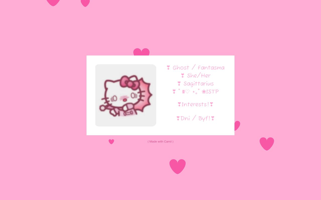 Ghost's / Fantasma's Carrd